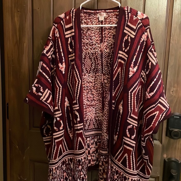 Mossimo Supply Co. | Sweaters | Gorgeous Aztec Pattern Ruana Sweater ...